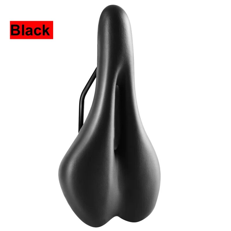 Велосипедное седло MTB из ПВХ, черное/коричневое/белое Черный, 1 Pc Black