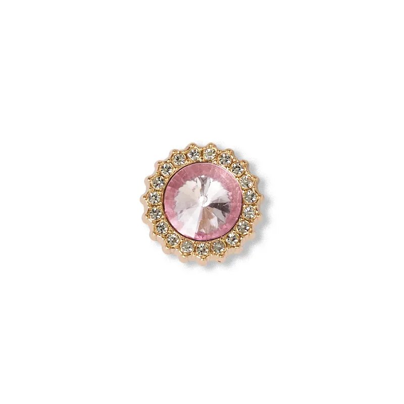 JJBXC крест металлический шарм пряжка для обуви аксессуары для обуви Round Pink Diamond1