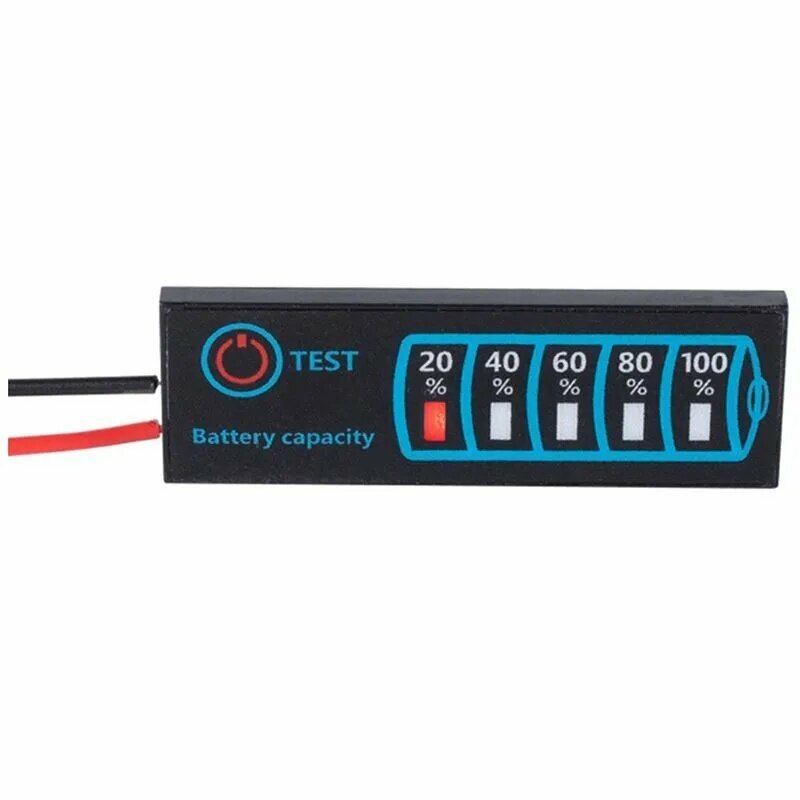 Светодиодный индикатор питания Dc5-30V 12V 24V Индикатор Литиевая свинцово-кислотная батарея Общий
