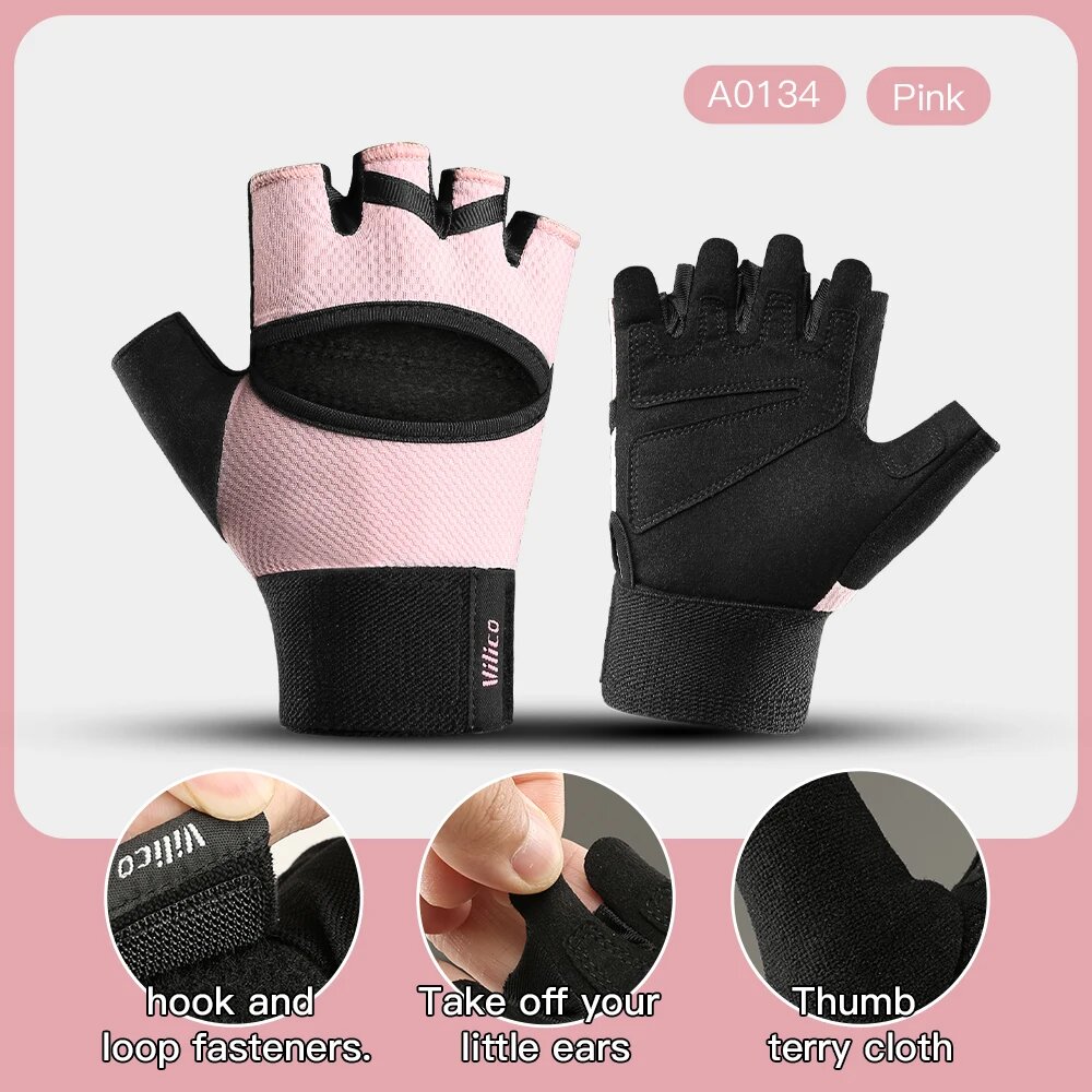 Kyncilor дышащие перчатки для фитнеса Розовый, S, A0134-pink