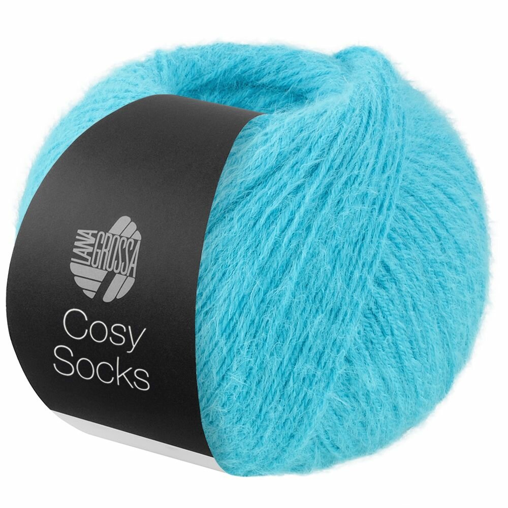 Носочная пряжа Lana Grossa Cosy Socks MW 100 (23 Бирюзовый/T rkis) 2 мотка по 100 г/400 м