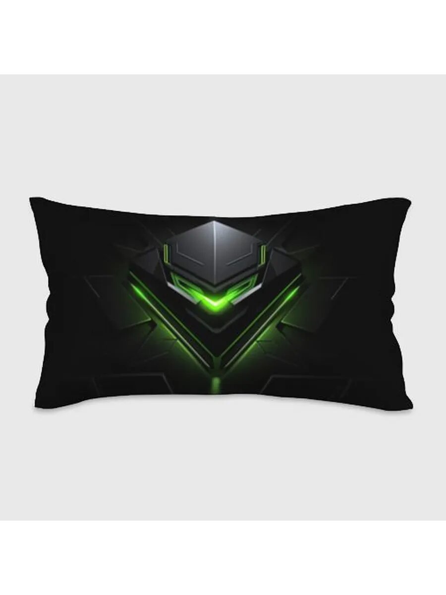 Green and black abstract style Подушка