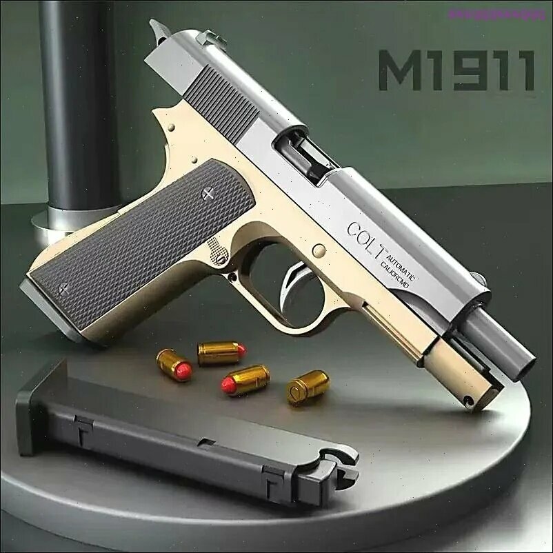 Автоматический страйкбольный пистолет 1911 Desert Eagle: с автовыбросом гильз и затворной задержкой, подарок для мальчиков