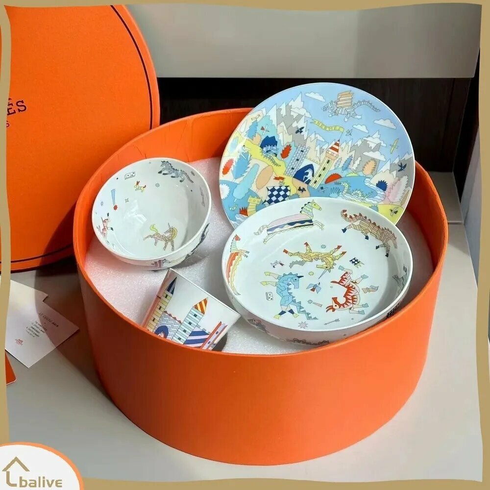 Hermes Тарелка десертная 4 шт белый