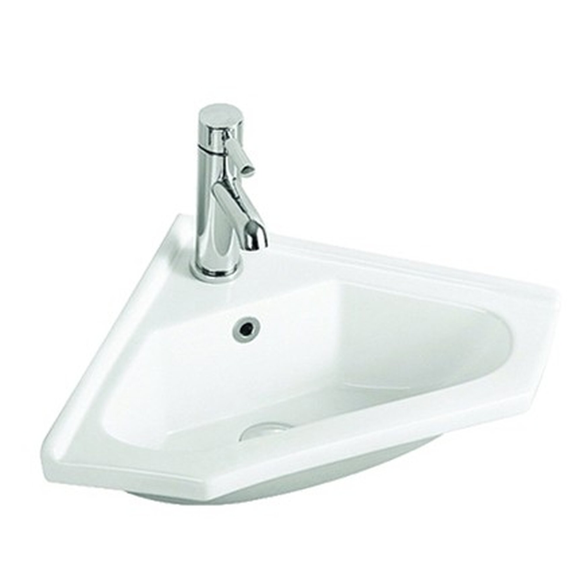 Раковина для ванной CeramaLux 9068В, 18.5х40.5х41 см, врезная, фаянс, белый