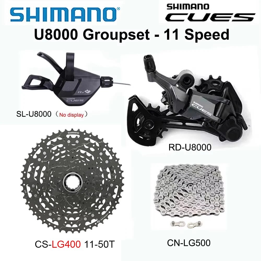 Комплект трансмиссии SHIMANO CUES 11 скоростей U8000 SLn CS50T LG400 50T