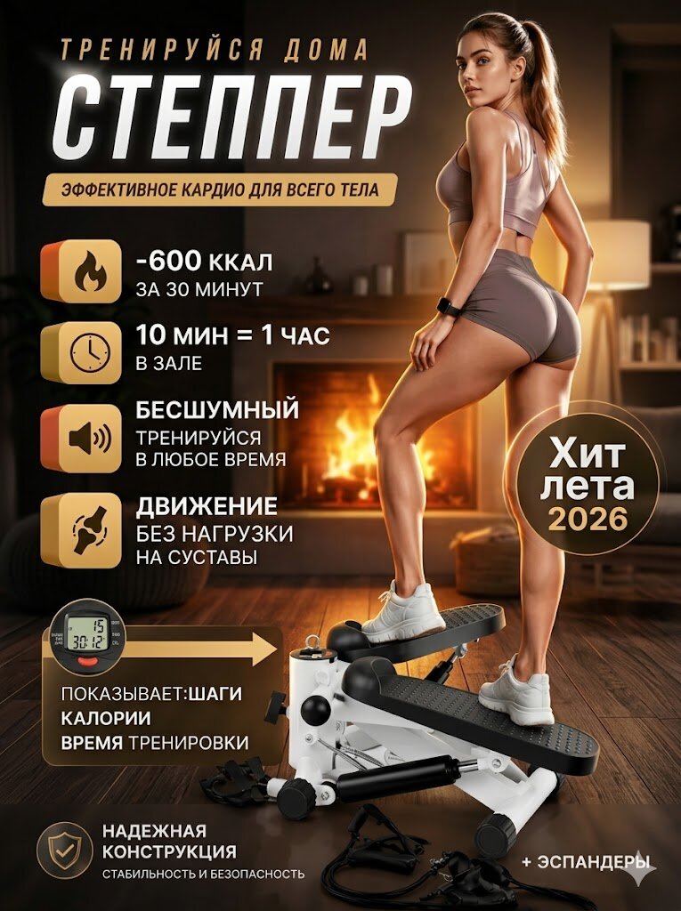 Степпер тренажер для дома 150кг тренажер для похудения для ходьбы