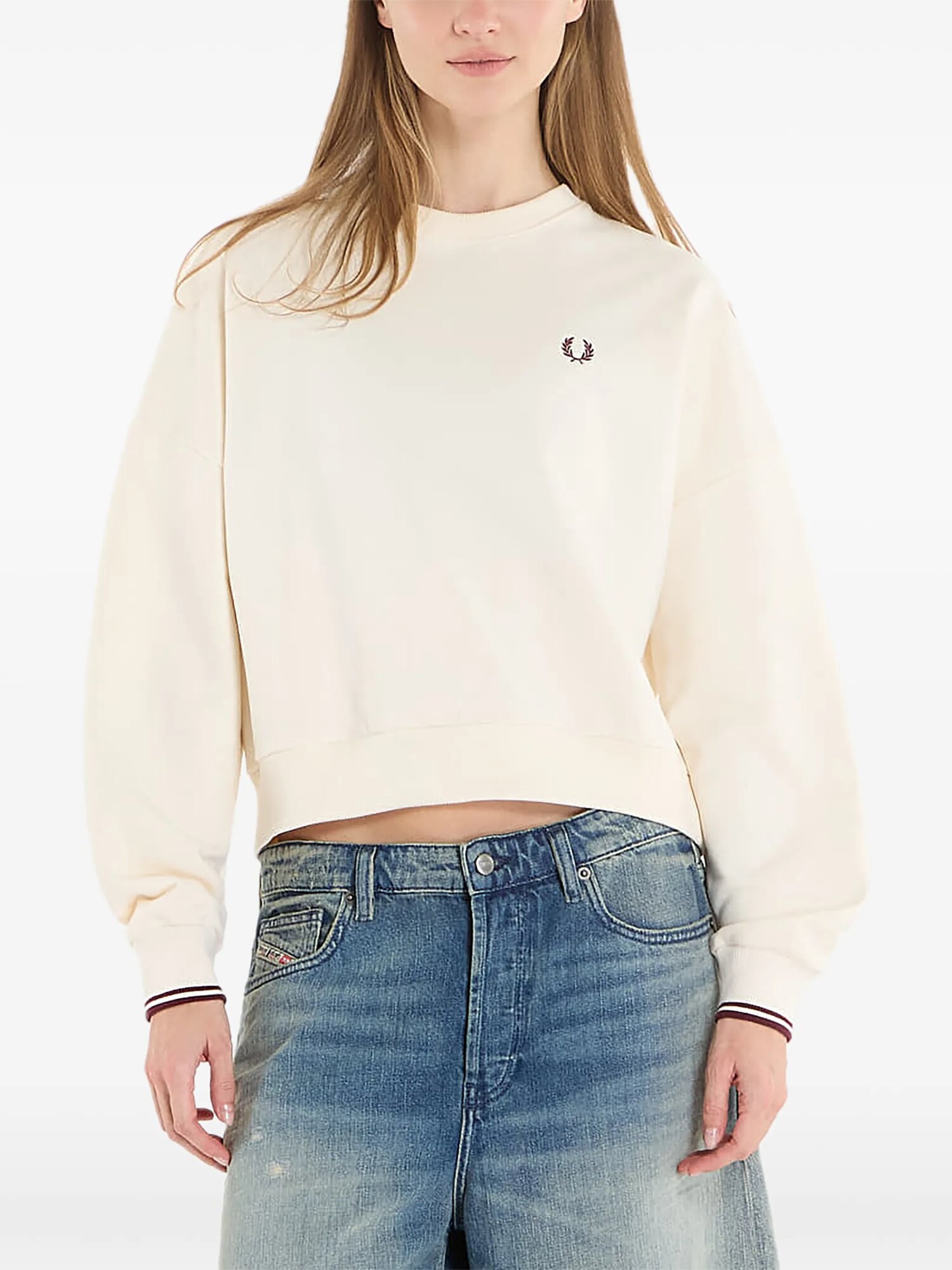 Толстовка FRED PERRY Logo-embroidered sweatshirt, размер 6, , разноцветный — фото 1