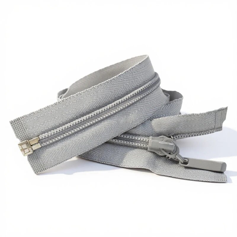 Meetee Нейлоновые молнии 70 см 5# 2/5/10 шт 601LightGray, 2Pcs