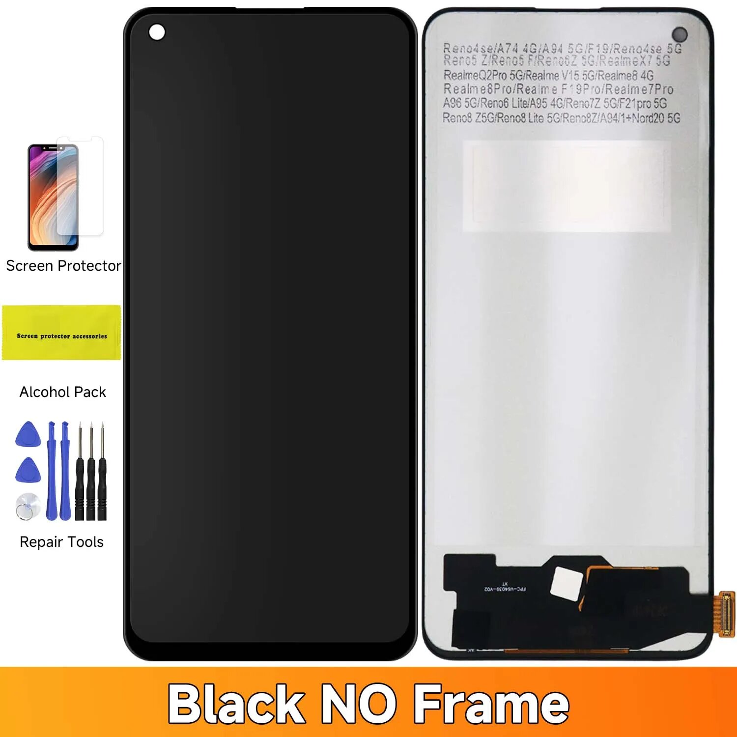 Дисплей Realme 8 4G Black NO Frame 6.4"