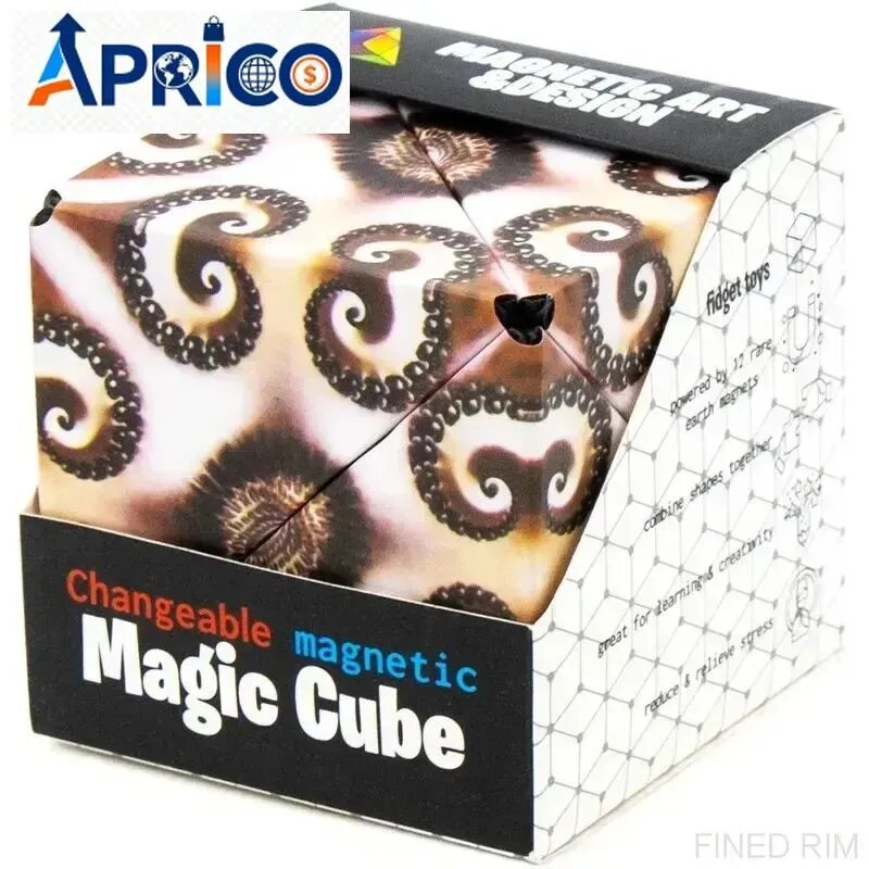 Магический Бесконечный куб / Головоломка антистресс / Infinity Magnetic Cube Золотой