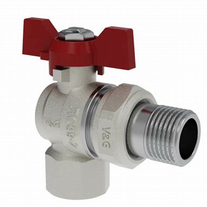 ГОСТ. Кран шаровой угловой с полусгоном V&G Optima, внутренняя/наружная, 3/4" (бабочка)