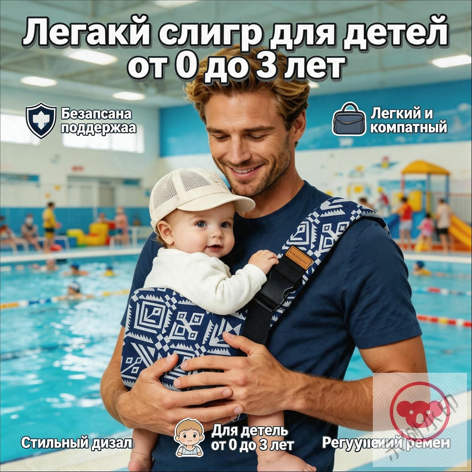 Рюкзак-типа "слинг" для новорожденных для прогулок и путешествий с малышом в поликлинику, магазинY