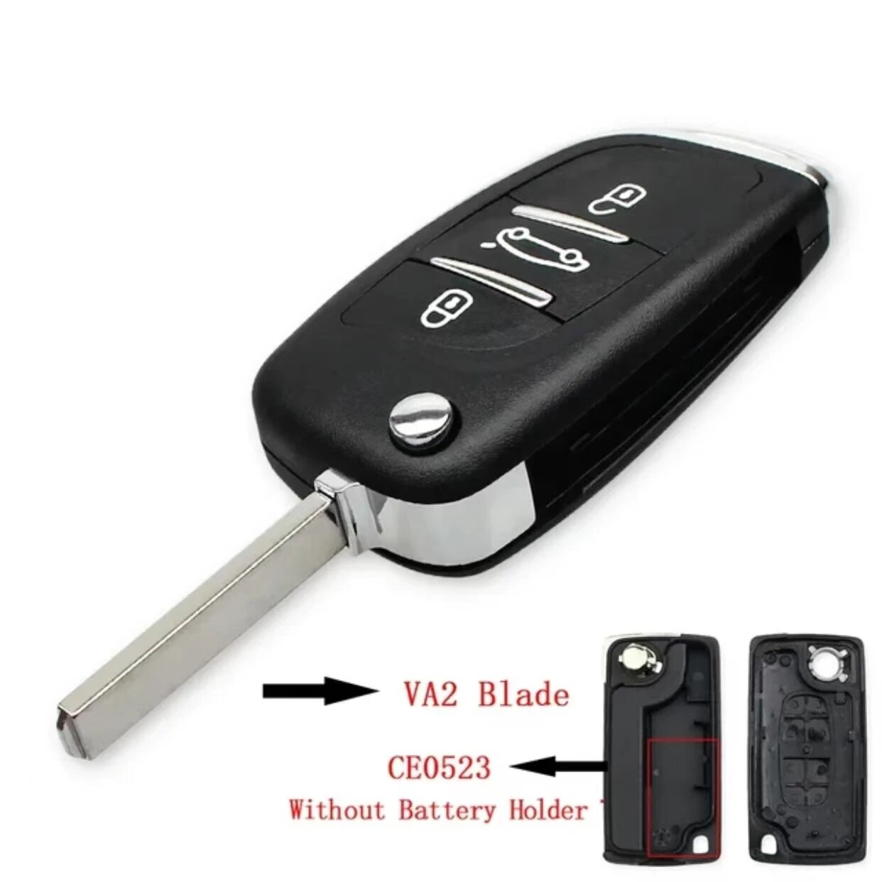 Складной ключ для Peugeot/Citroen VA2 Blade, CE0523, Цвет: 3JGZ1049-WC0523-KZ