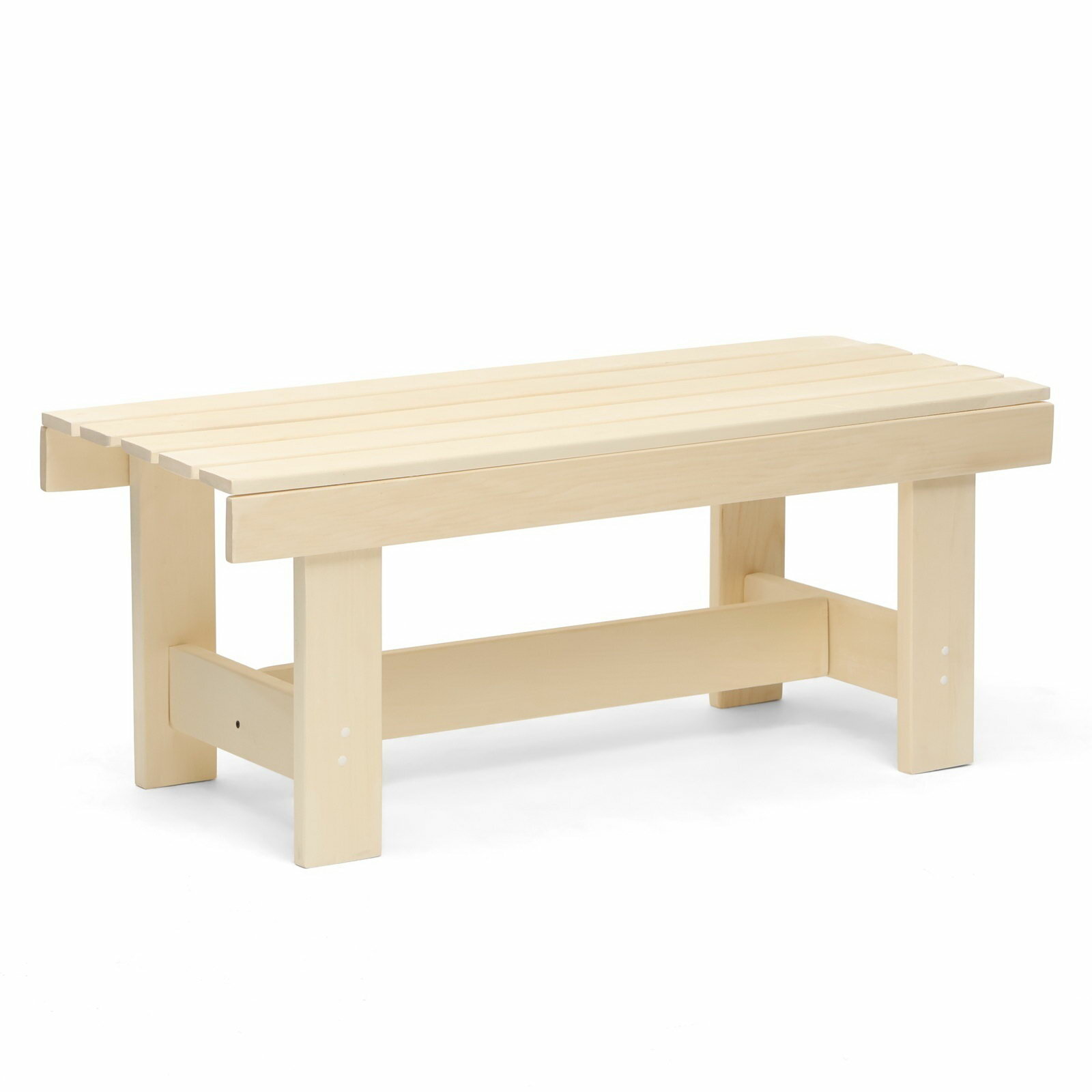 Лавка деревянная, 100x45x42 см, липа, вид: лавка, цвет: бежевый