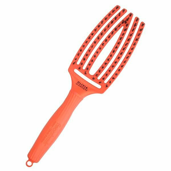 OLIVIA GARDEN Щетка для укладки Fingerbrush Care Iconic Boar&Nylon ORANGE DREAM ID1837