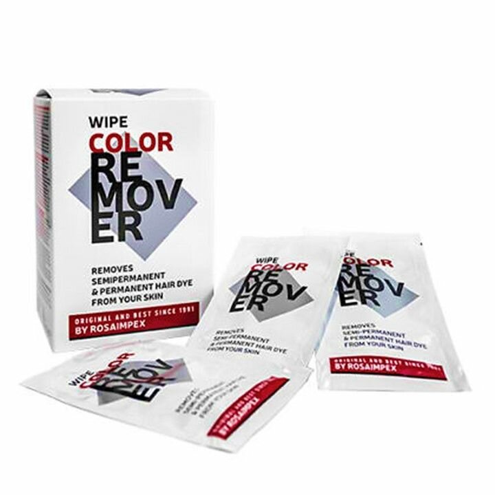 LUXOR PROFESSIONAL Салфетка для удаления стойкой и полустойкой краски для волос с кожи WIPE COLOR REMOVER 20 шт. Х 5 мл