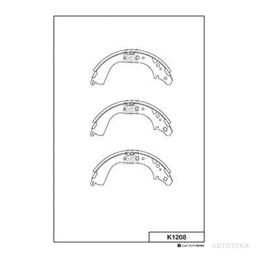 Колодки барабанные KASHIYAMA K1208 NISSAN Atlas, ELF100 F24 92-02,