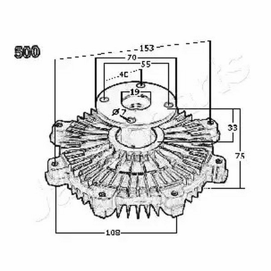 Термомуфта вентилятора JAPANPARTS VC500