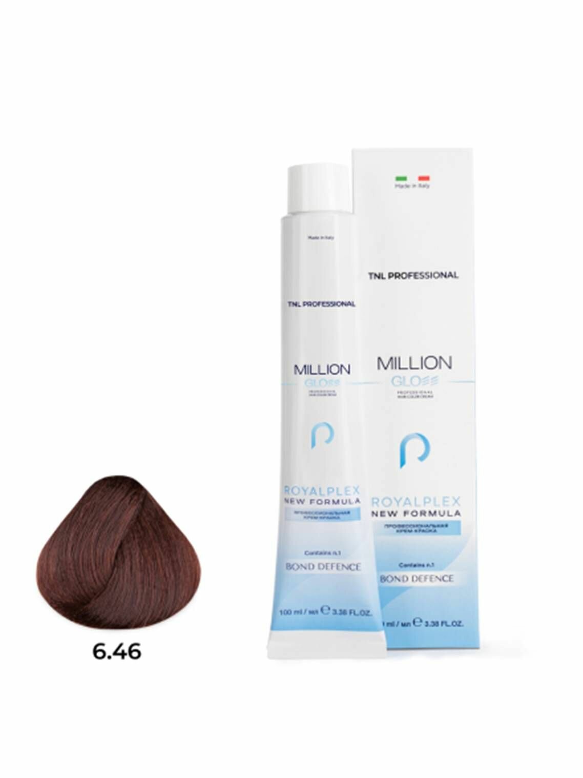 Крем-краска для волос TNL Professional Million Gloss оттенок 6.46