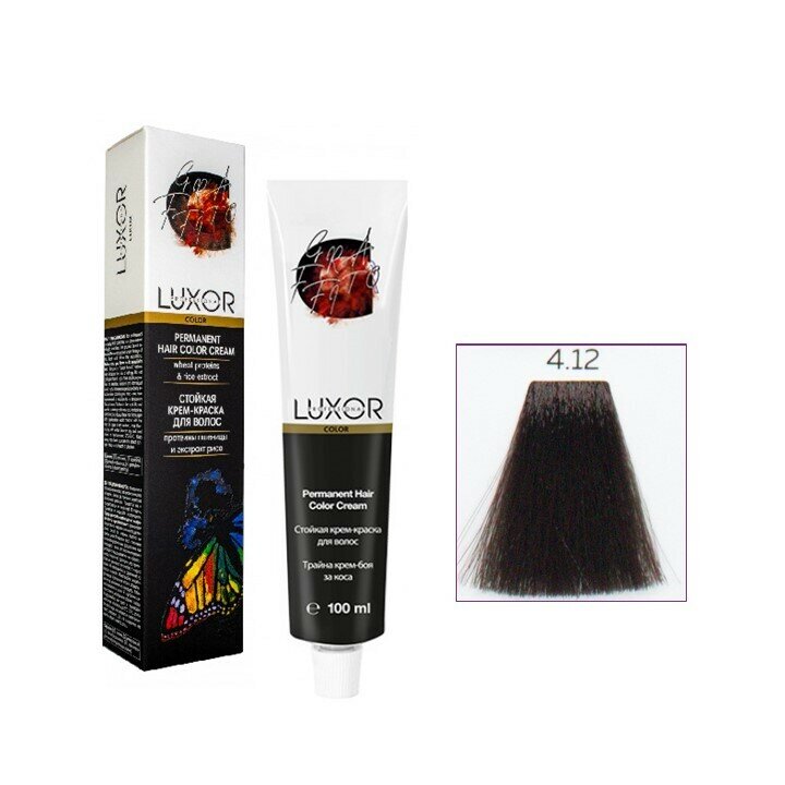 Профессиональная крем-краска для волос Luxor Professional 4.12 100 мл