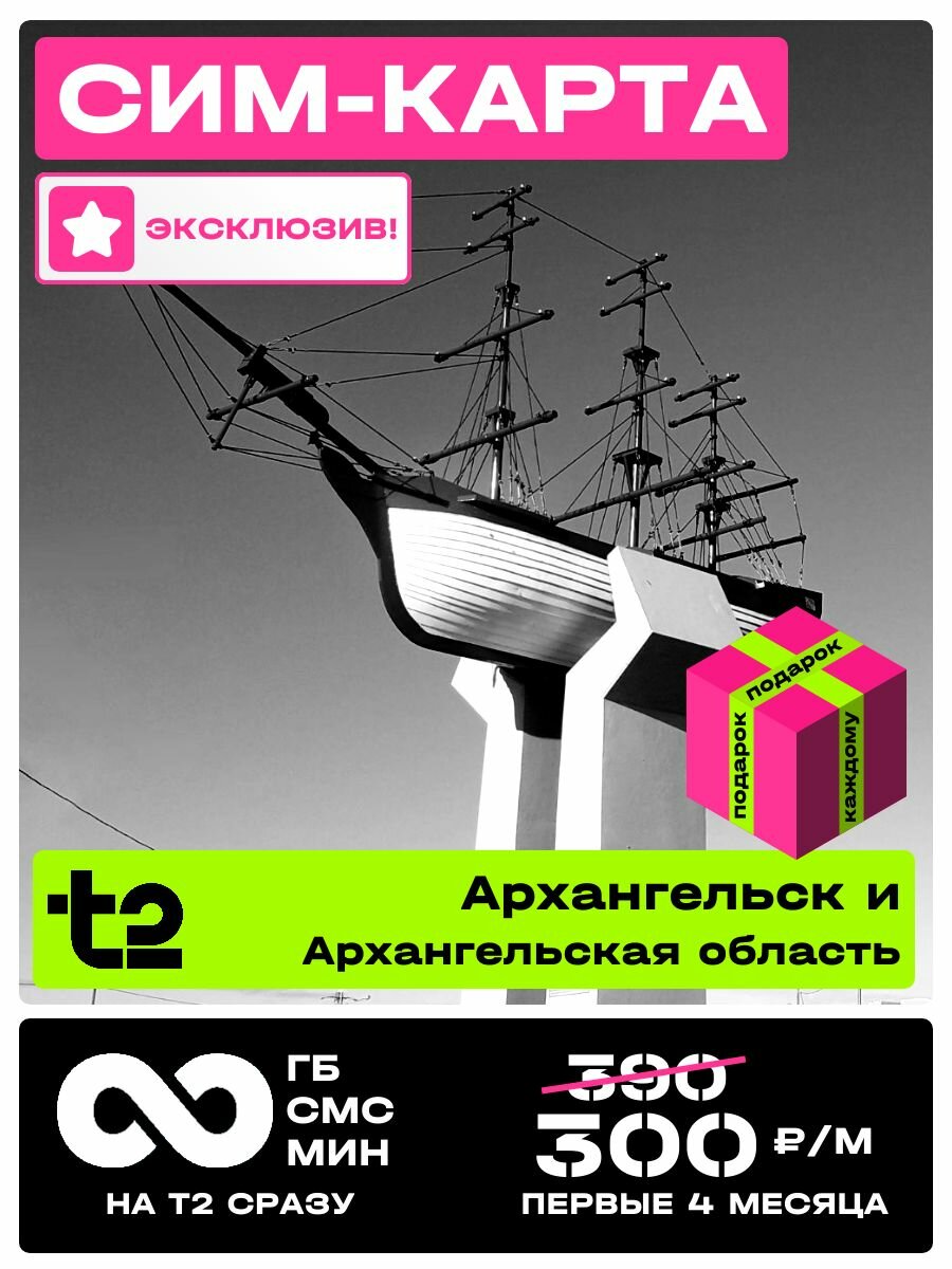 Сим карта теле 2 с безлимитным интернетом и минутами. t2 SIM-карта тариф хватит Архангельская область. За 300 рублей в месяц.