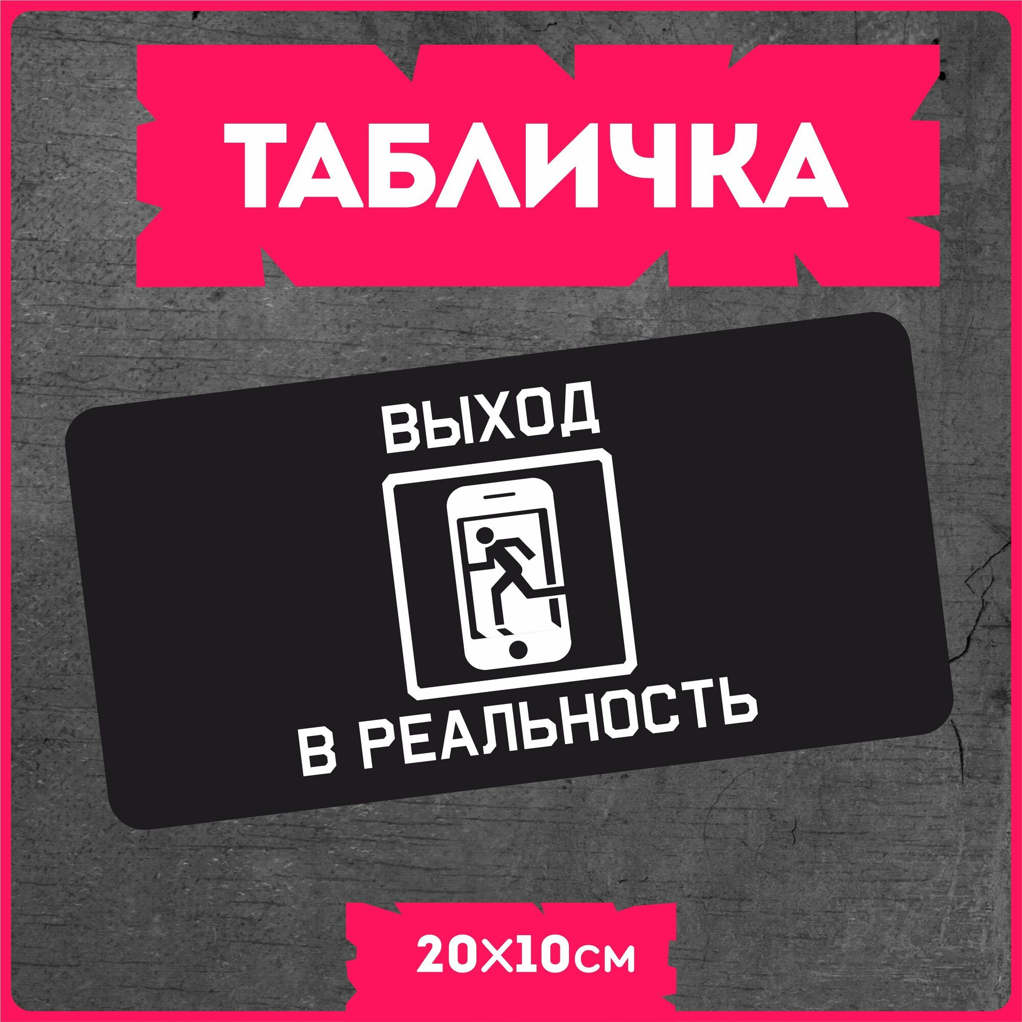Табличка на дверь для дома " Вход в реальность "