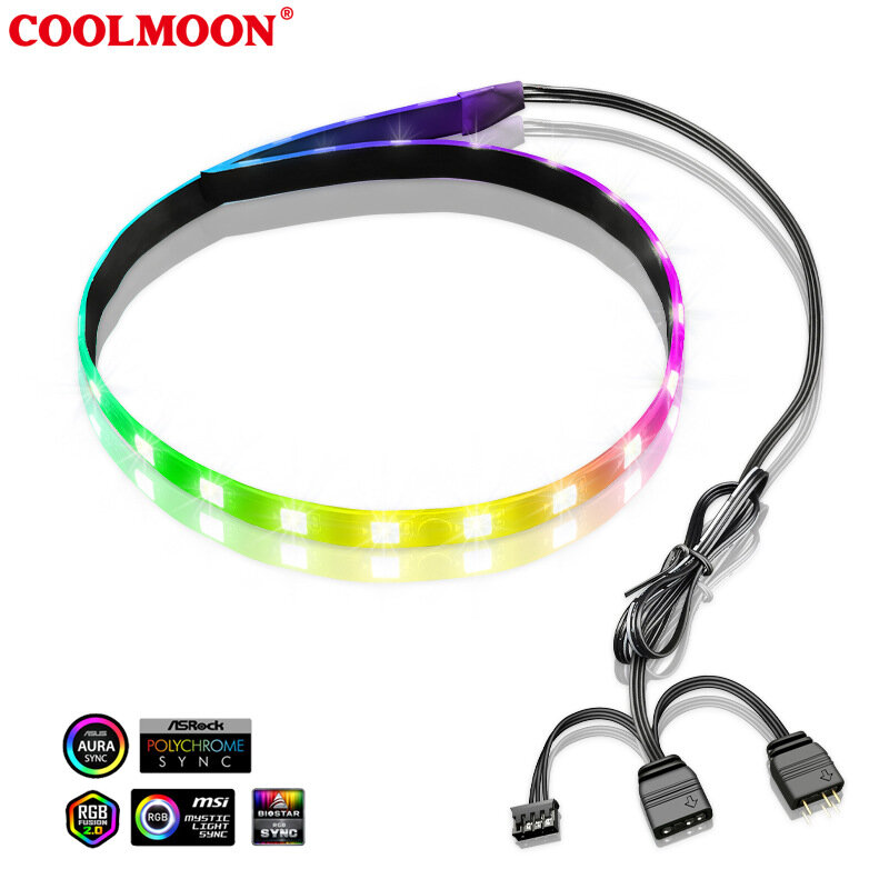 Подставка для видеокарты, кронштейн для поддержки видеокарты с RGB-подсветкой, синхронизация с подсветкой ARGB, горизонтальная установка светодиодной ленты, жесткая световая панель.