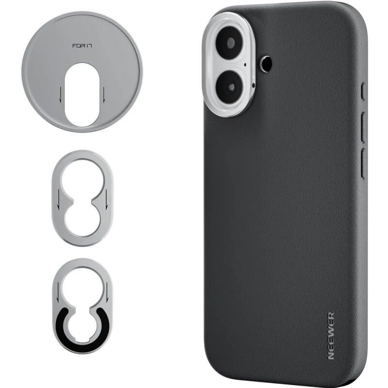 Модульный защитный чехол NEEWER из TPU/PC с кольцом для фильтра 67 мм, задней панелью для объектива 17 мм, для Moment MagSafe iPhone 17