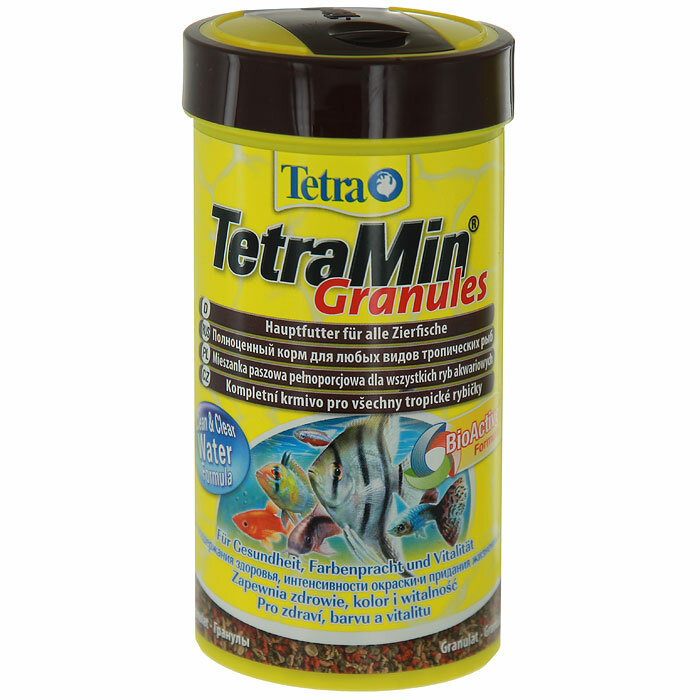 Корм сухой TetraMin "Granules" для всех видов аквариумных тропических рыб, в виде гранул, 100 г