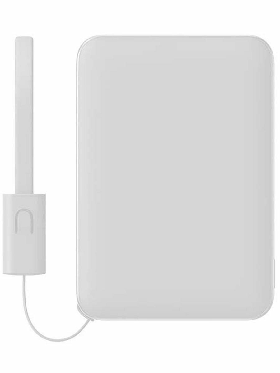 Внешний аккумулятор Mijia Ultra-thin Power Bank with Built-in Cable 5000mAh 22.5W (PB0522S) Ice Porcelain White