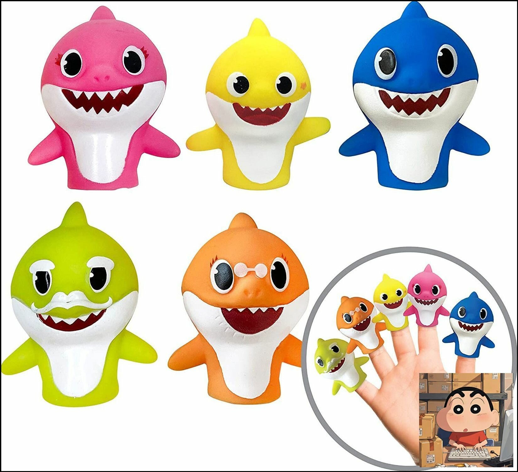 Набор пальчиковых кукол Baby Shark из 5 предметов