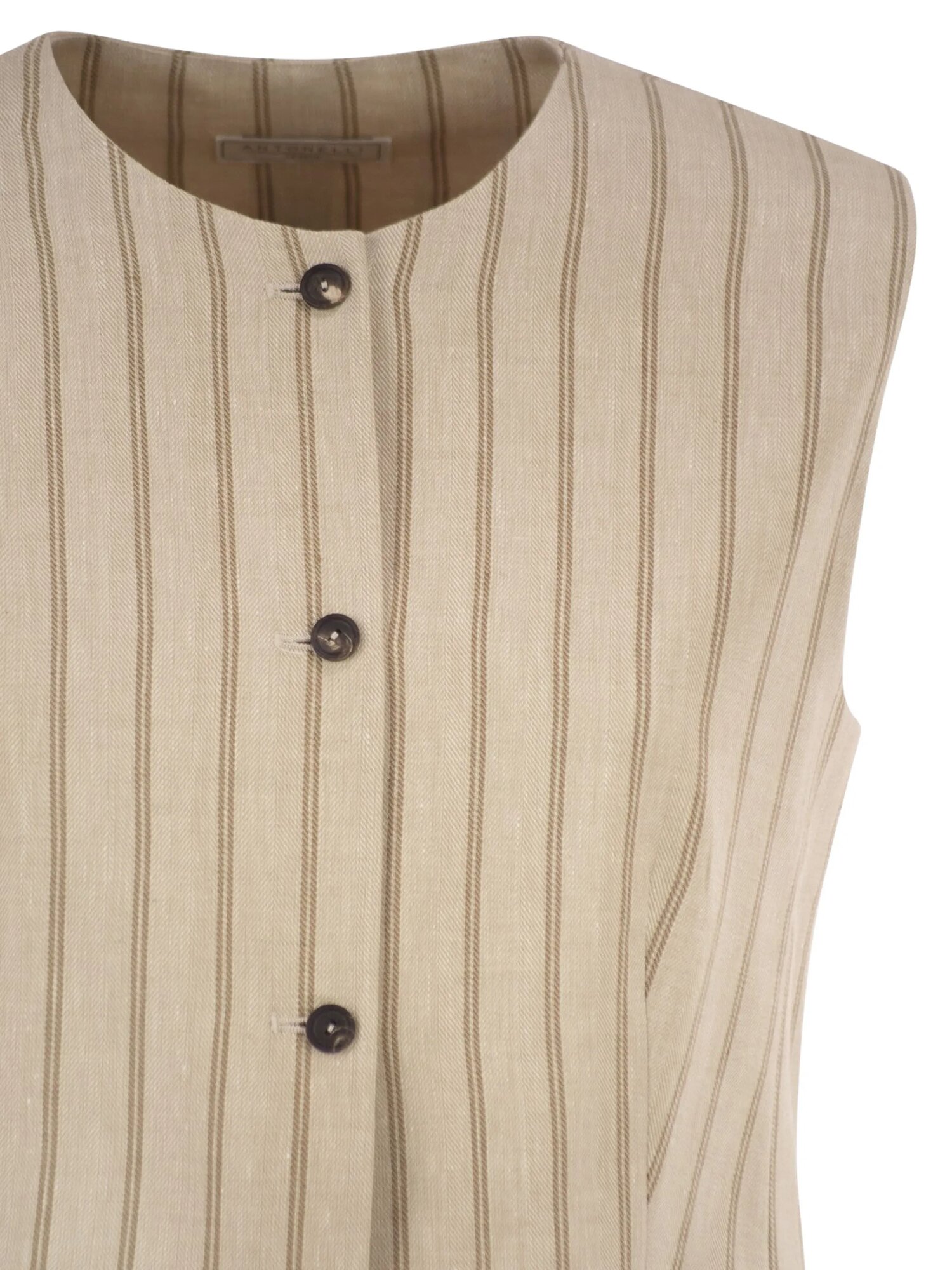 Пальто Antonelli Pinstriped tailored waistcoat, размер 42, разноцветный — фото 1