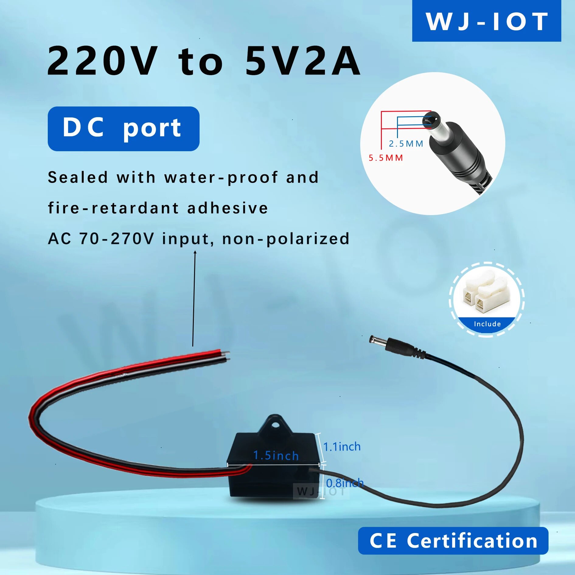 220В-5В 2A USB блок питания для камеры