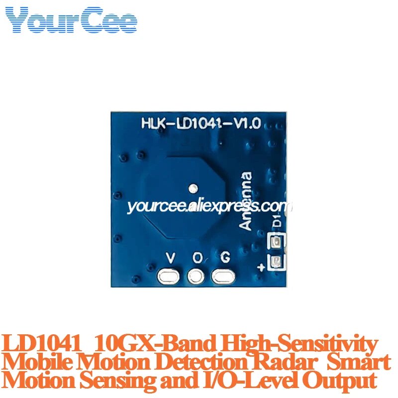 Радарный модуль присутствия человека HLK-LD1030/LD1020/LD1010 10G Синий, 2pcs, HLK-LD1041