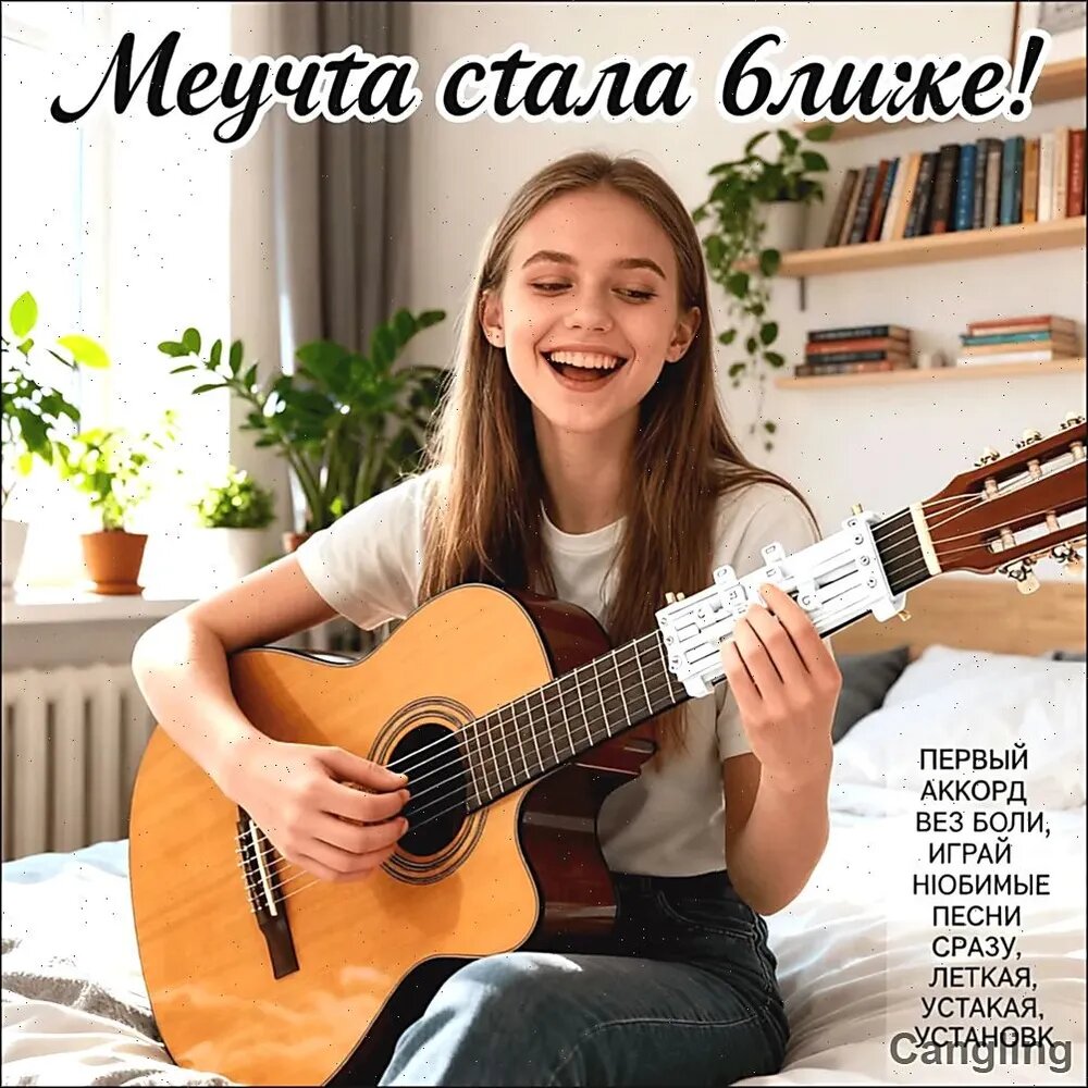 Гитара для новичков: тренажер-помощник для зажатия аккордов. Устройство для легкого обучения игре на акустической гитаре.