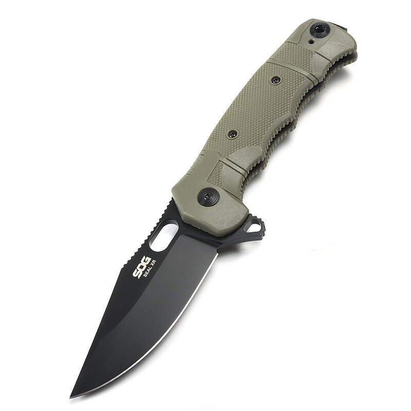 SOG Малый складной нож из нержавеющей стали с нейлоновыми ножнами, для выживания и самообороны