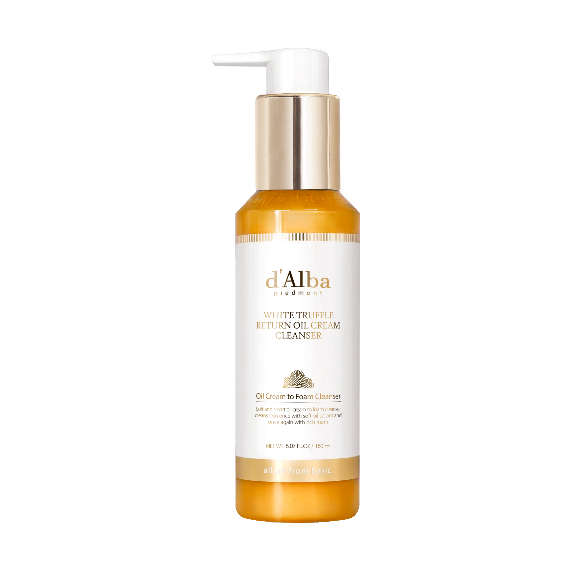 D'ALBA White Truffle Return Oil Cream Cleanser Масло+пенка два в одном 150 мл