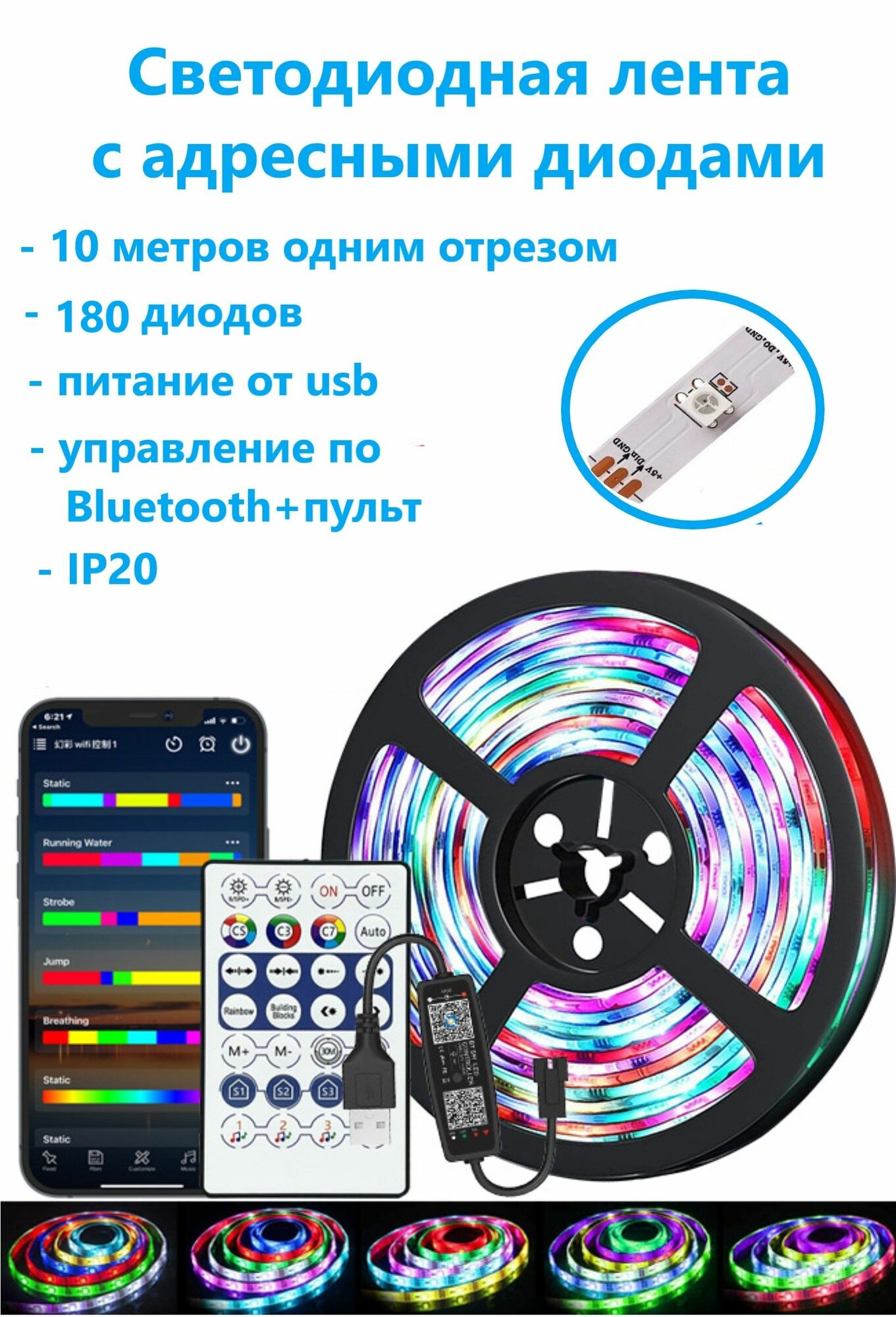 Full House Комплект для светодиодной подсветки, IP20, Разноцветный