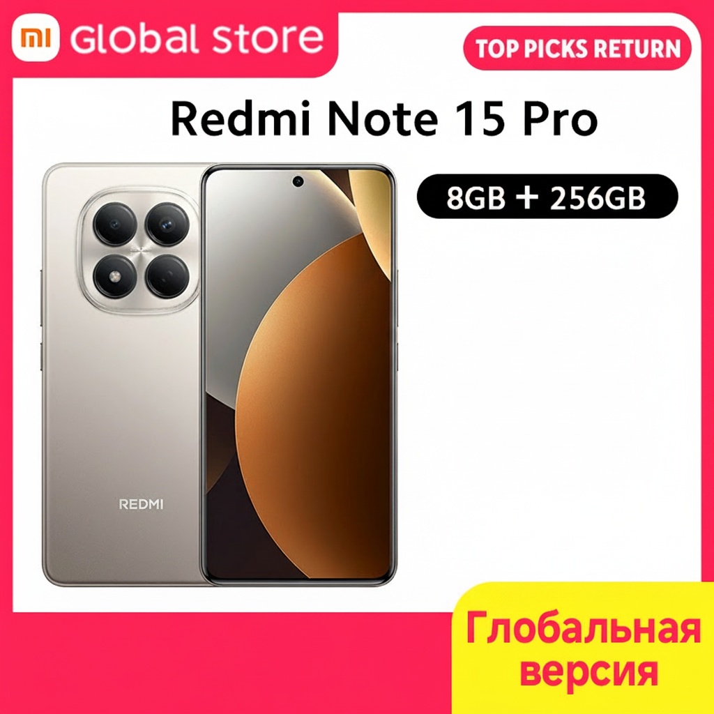 Смартфон Xiaomi Redmi Note 15 Pro 4G, 8/256ГБ, global