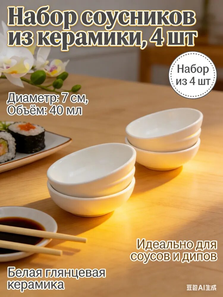 Креманка, диаметр 7.1 см, 4 шт