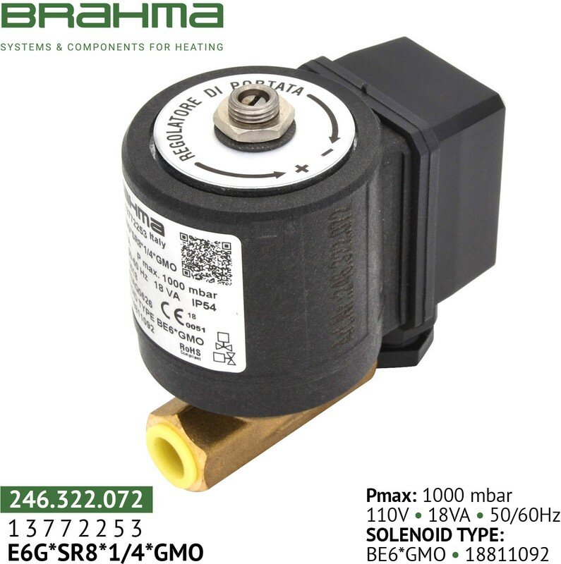 Клапан Brahma E6G*SR 8*1/4*GMO 13772253