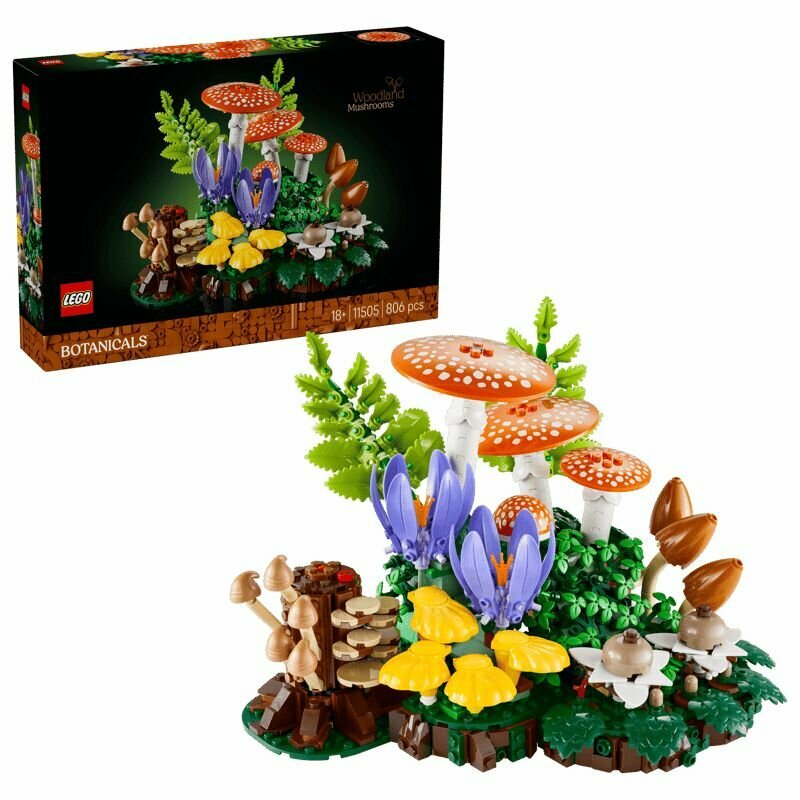 Конструктор LEGO BOTANICALS - Лесные грибы, 806 эл. - Лего 11505