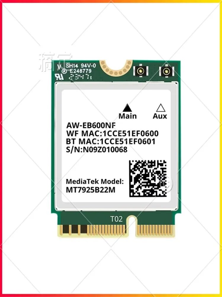 Сетевая карта MT7925 WiFi 7 2.4G 5Ghz 6GHz беспроводной сетевой адаптер
