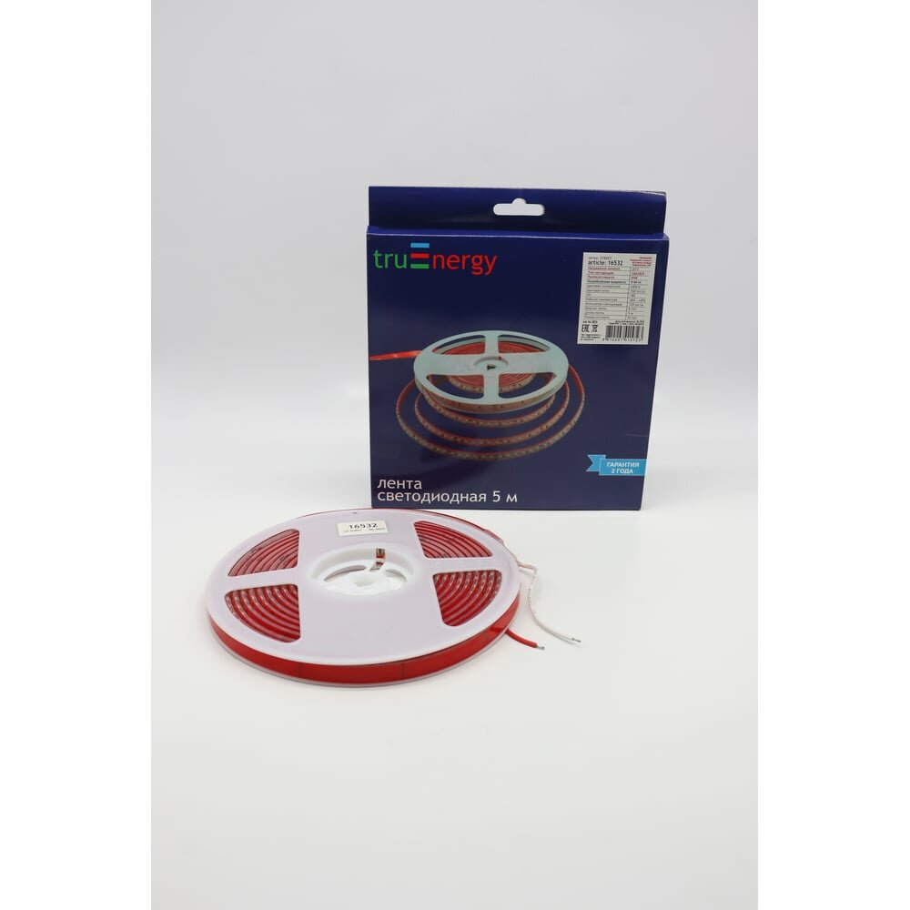 Лента светодиодная truEnergy 9W/m 6000K 24V SMD2835 120D IP68 700Lm 5м 16532