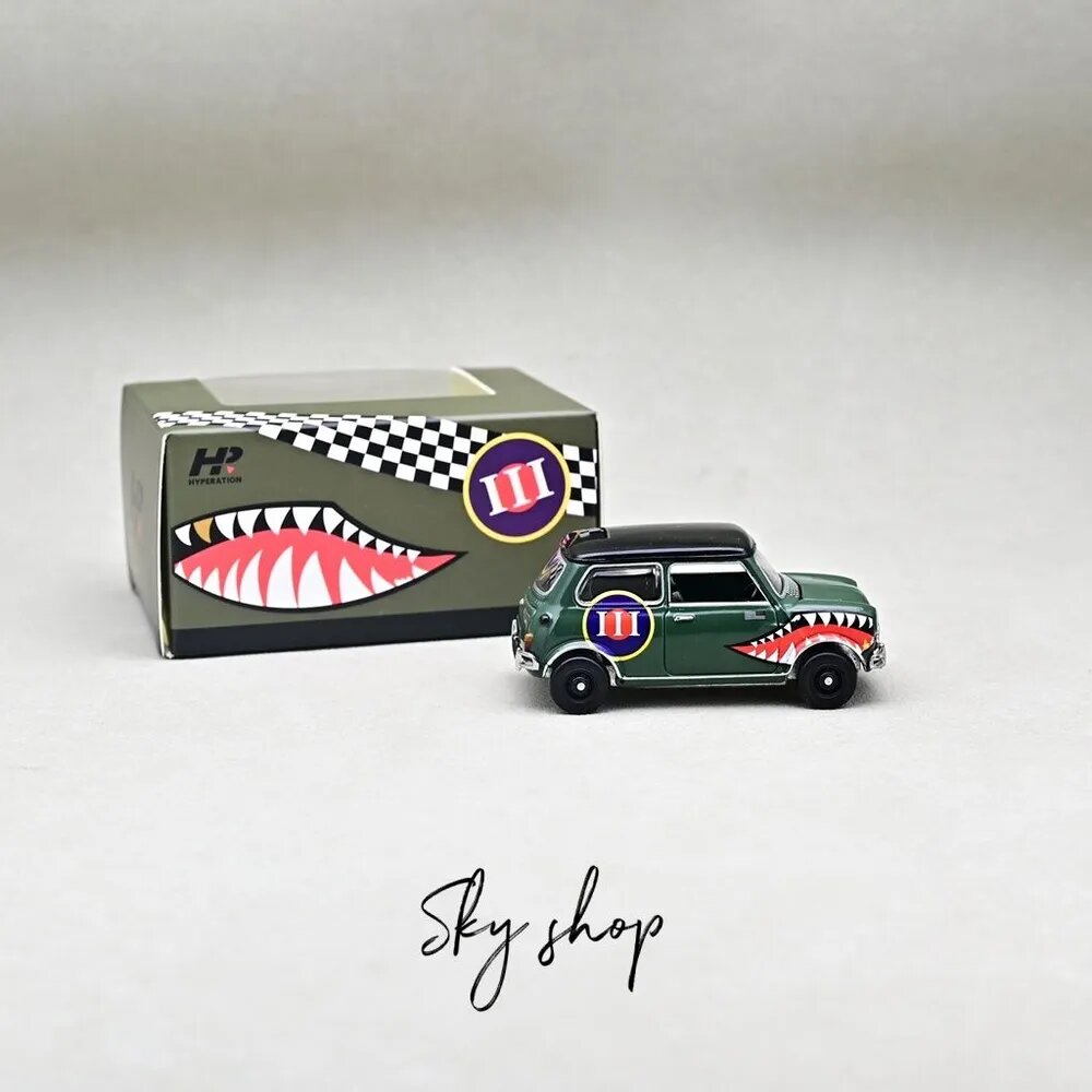 Машинка Tiny 1:64 Mini Cooper Shark, металл, ABS пластик, масштаб 1/64, 7 см — фото 1