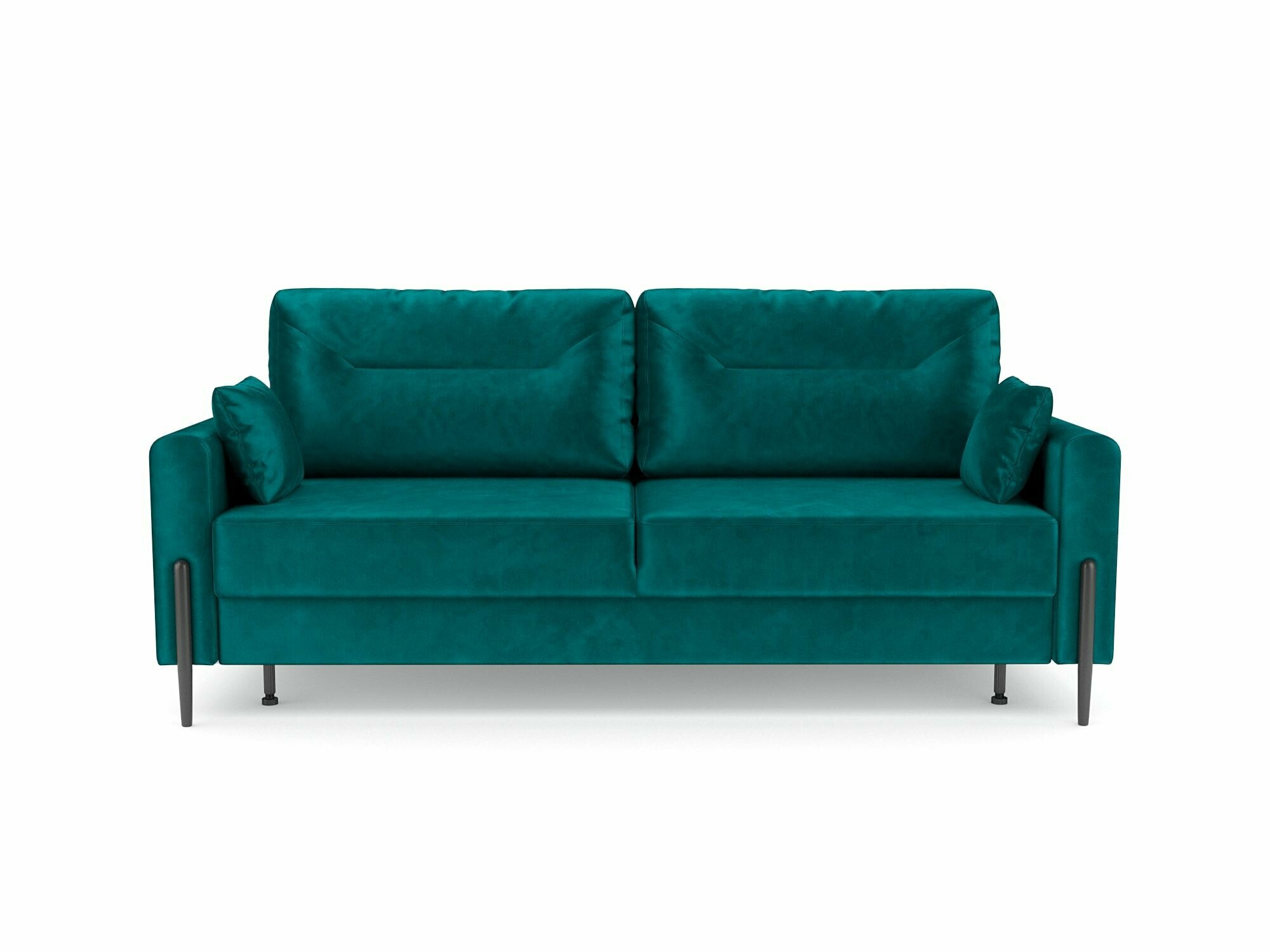Диван "Мегион (Бархат сине-зеленый STAR VELVET 43 BLACK GREEN)"