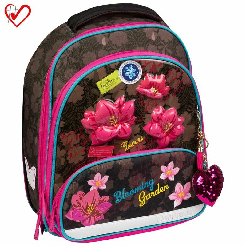 Ранец Berlingo Modern "Flower style" 37*28*21см, 2 отделения RU045503