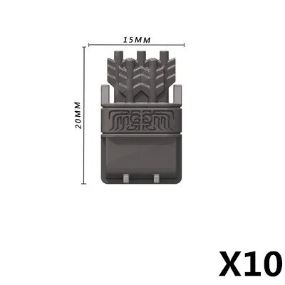 BRICKPANDA Средневековые военные аксессуары набор Серый, B294-10PCS