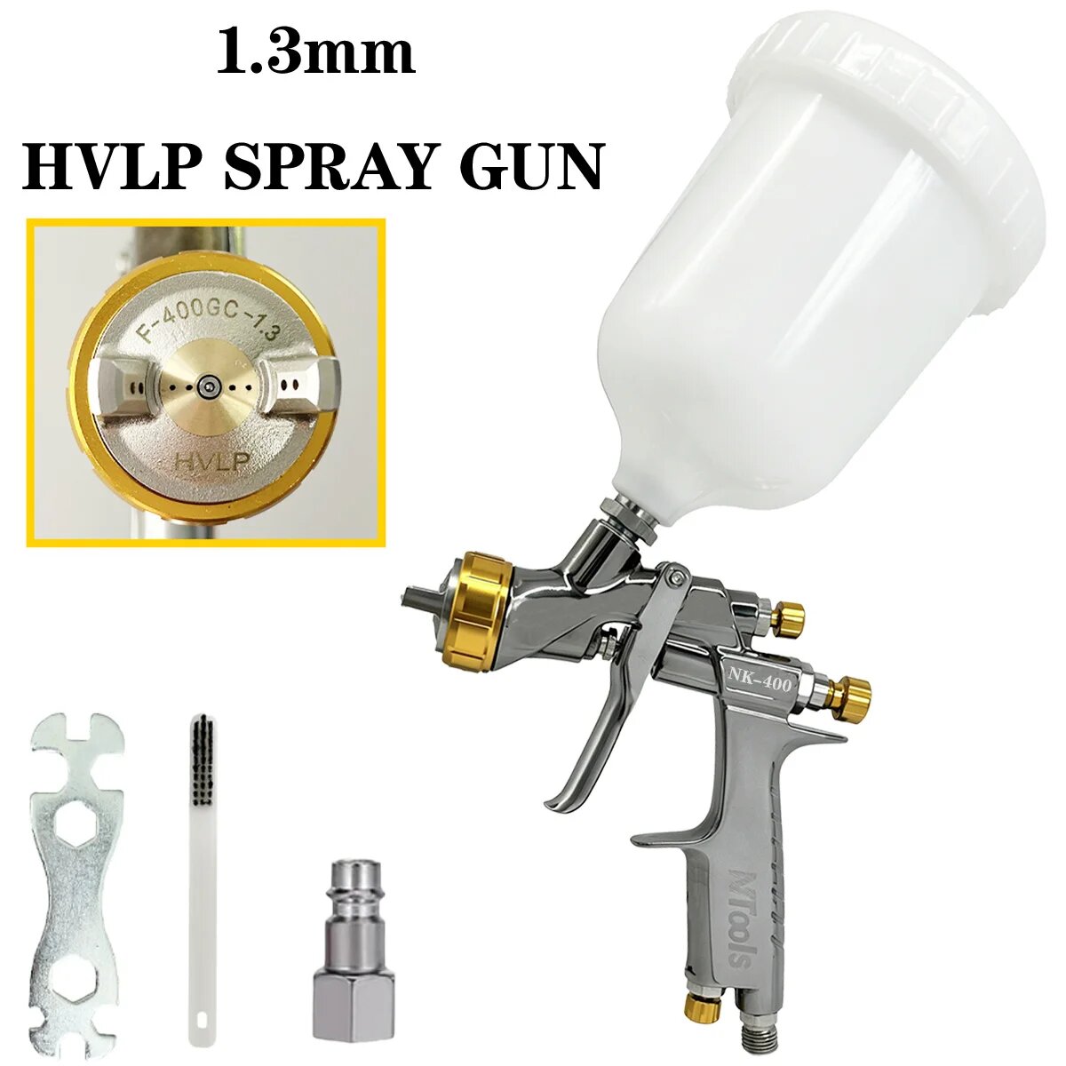 Краскопульт NTOOLS NK-400 HVLP 1.3MM NOZZLE